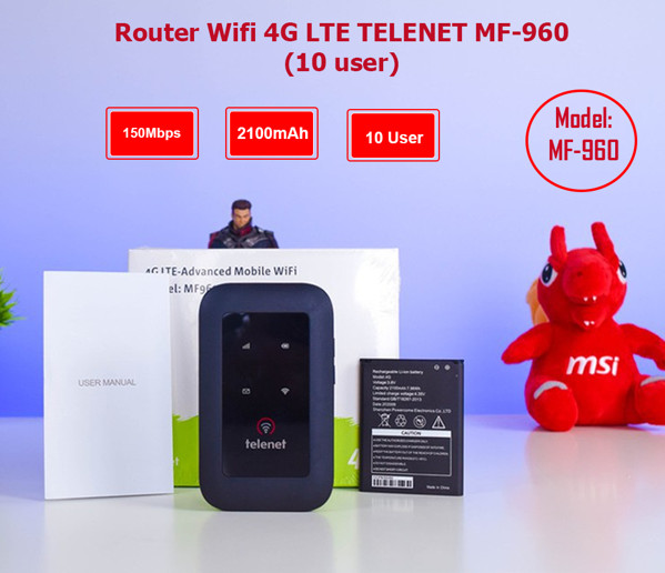 Router Wifi 4G LTE TELENET MF-960 (10 user) - H&H Equipment Company Ltd.